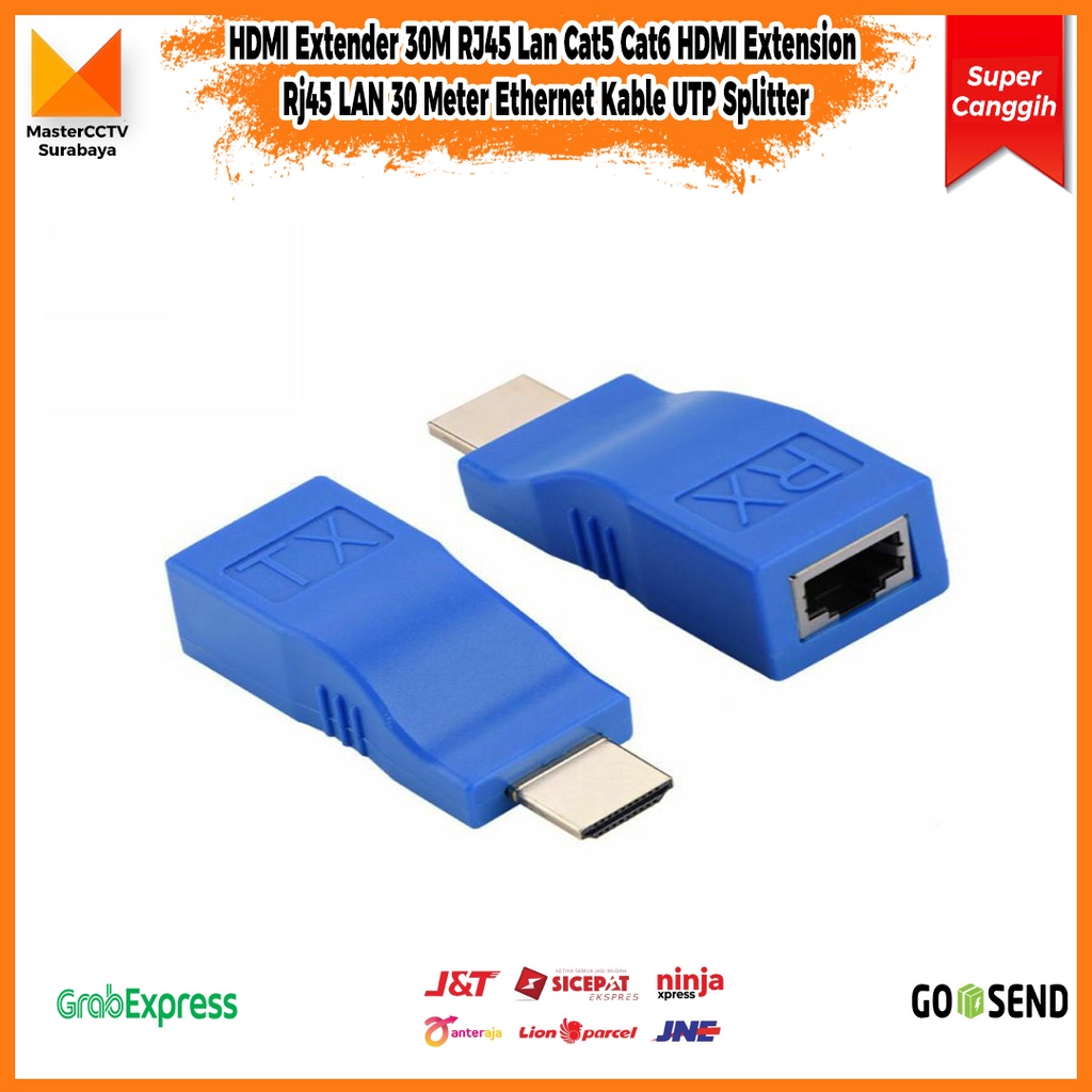 Jual HDMI Extender 30M RJ45 Lan Cat5 Cat6 HDMI Extension Rj45 LAN 30 ...