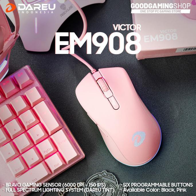 Jual *COD* DAREU VICTOR EM908 GAMING MOUSE - Hitam | Shopee Indonesia