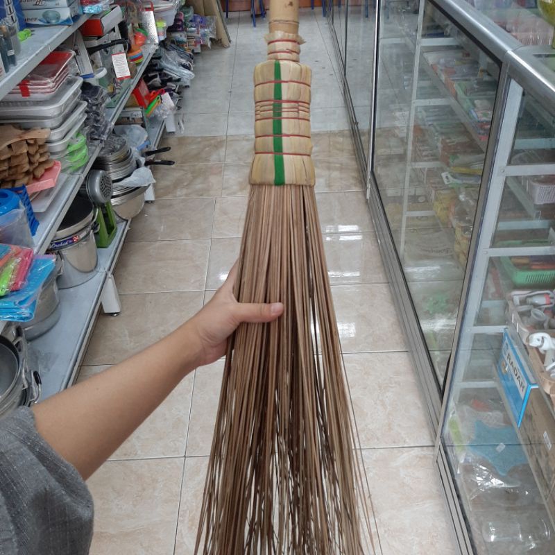 Jual KHUSUS INSTAN Sapu Lidi Gagang Panjang Taman Jalanan Bulat Ikat ...