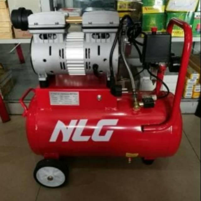 Jual NLG kompresor silent oilless compressor OC 1024 3/4 HP tank 24lt ...