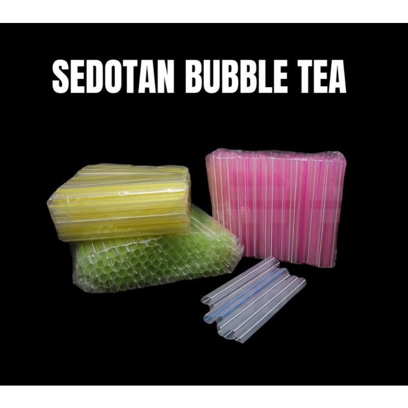 Jual Sedotan Bubble tea Boba 6mm,8mm,12mm isi 200gram / sedotan minuman ...