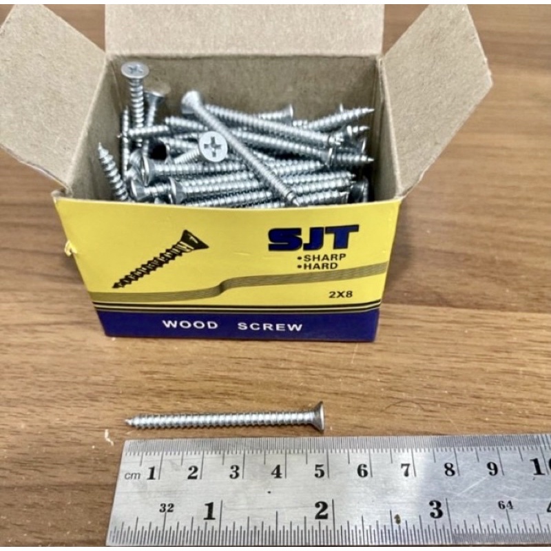 Jual Skrup kayu 2 x 8 sjt sekrup baut cacing wood screw 2" x 8 SJT ...