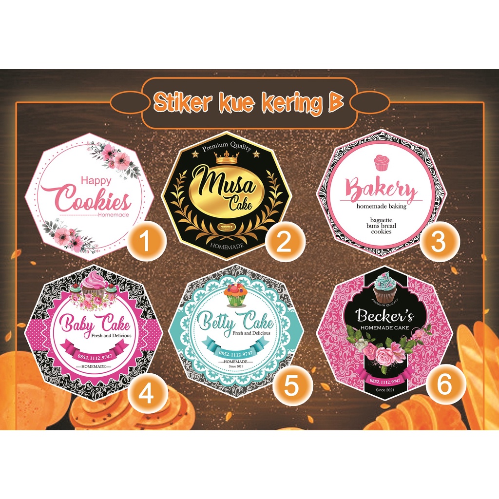 Jual Stiker Toples / Label Makanan / Stiker Kue / Label Merk Kue ...