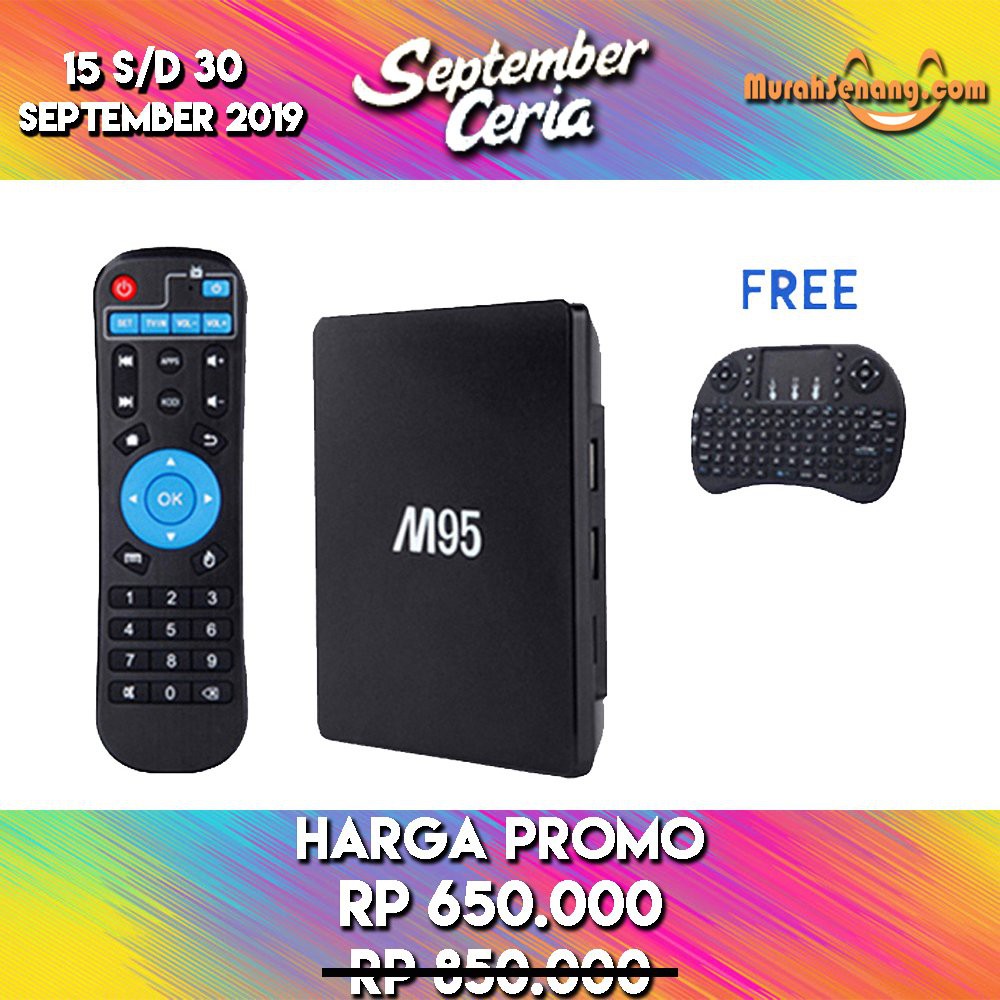 Jual Paket Android Tv Box M95 RAM 2GB S905X & Mini Wireless Keyboard ...