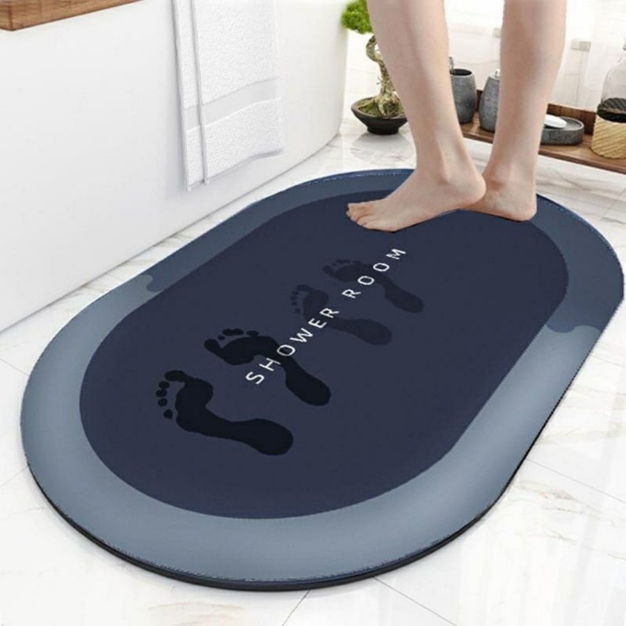 Jual OVAL Keset Diatomite Premium Anti Slip Kaki Diatomate Serap Mat ...