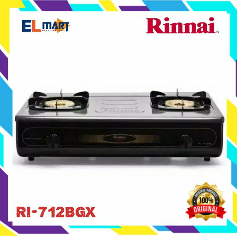 Jual RINNAI kompor gas 2 tungku Api Biru Tornado RI 712BGX - 712 BGX ...