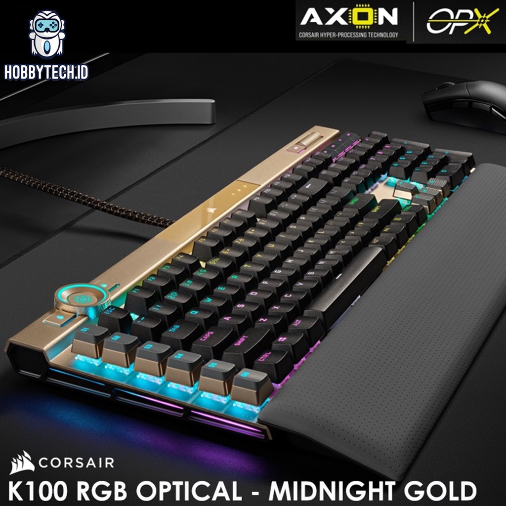 Jual Corsair K100 RGB Optical Mechanical MIDNIGHT GOLD Gaming Keyboard ...
