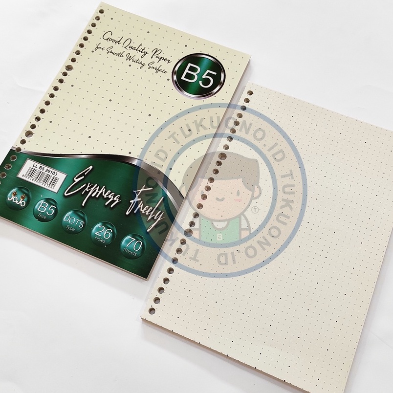 Jual JOJO Loose Leaf B5 TITIK-TITIK isi 70 Lembar | Kertas Isi Binder | Shopee Indonesia
