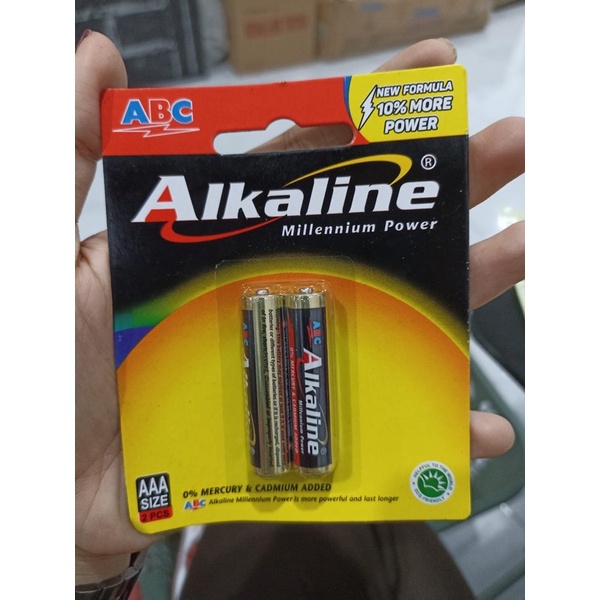 Jual BATU BATERAI BATRE ABC ALKALINE A3 AAA ISI 2pc | Shopee Indonesia