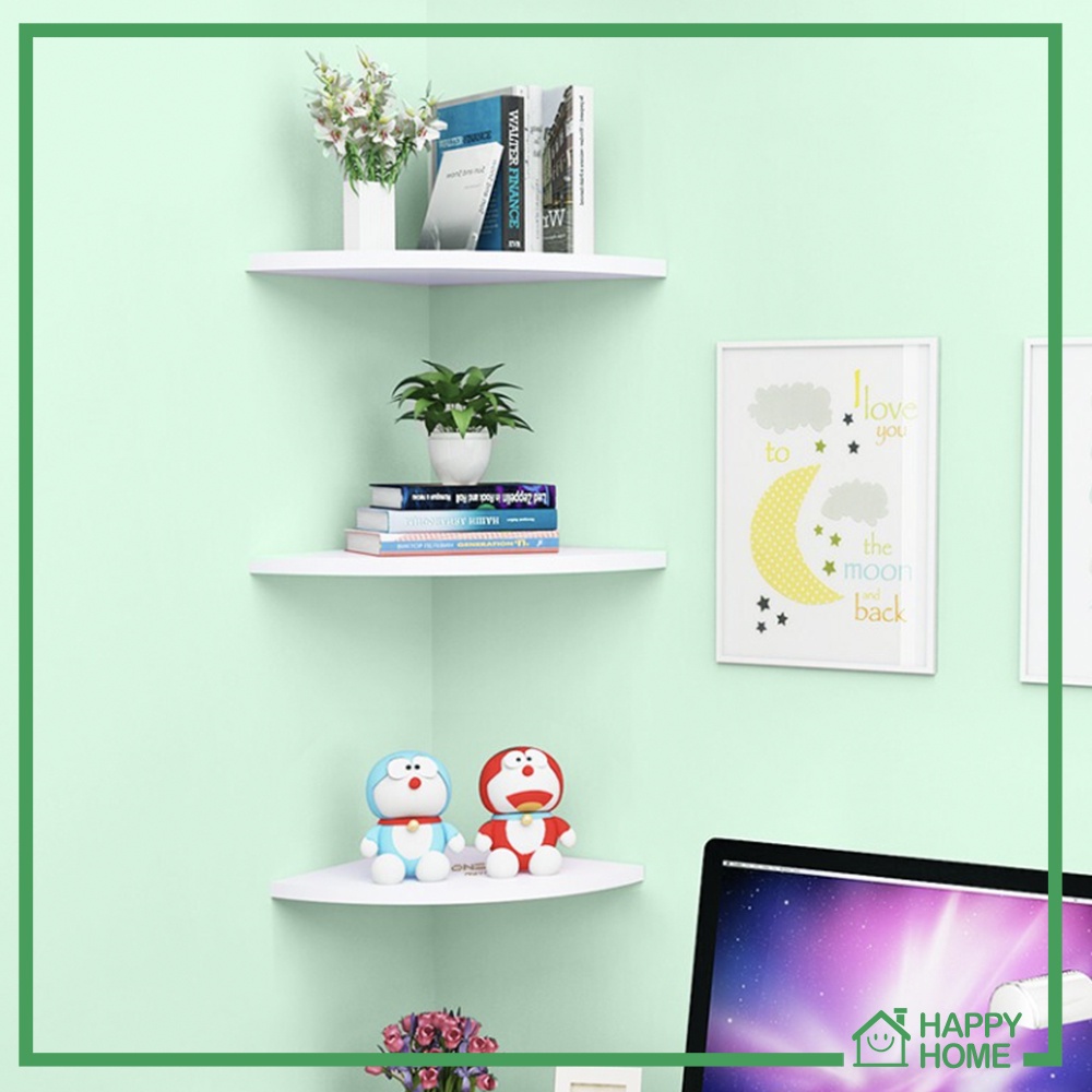 Jual Rak Sudut Ambalan Dinding Ruang Tamu Minimalis Susun 3 pc Pajangan ...