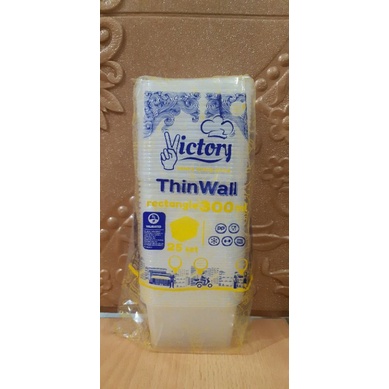 Jual THINWALL RECTANGLE VICTORY/DM/KLIR UK 200ML DAN 300ML | Shopee ...