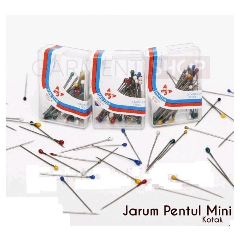 Jual jarum pentul kemasan mika kotak/ jarum pentul hijab ( 2kotak jarum ...
