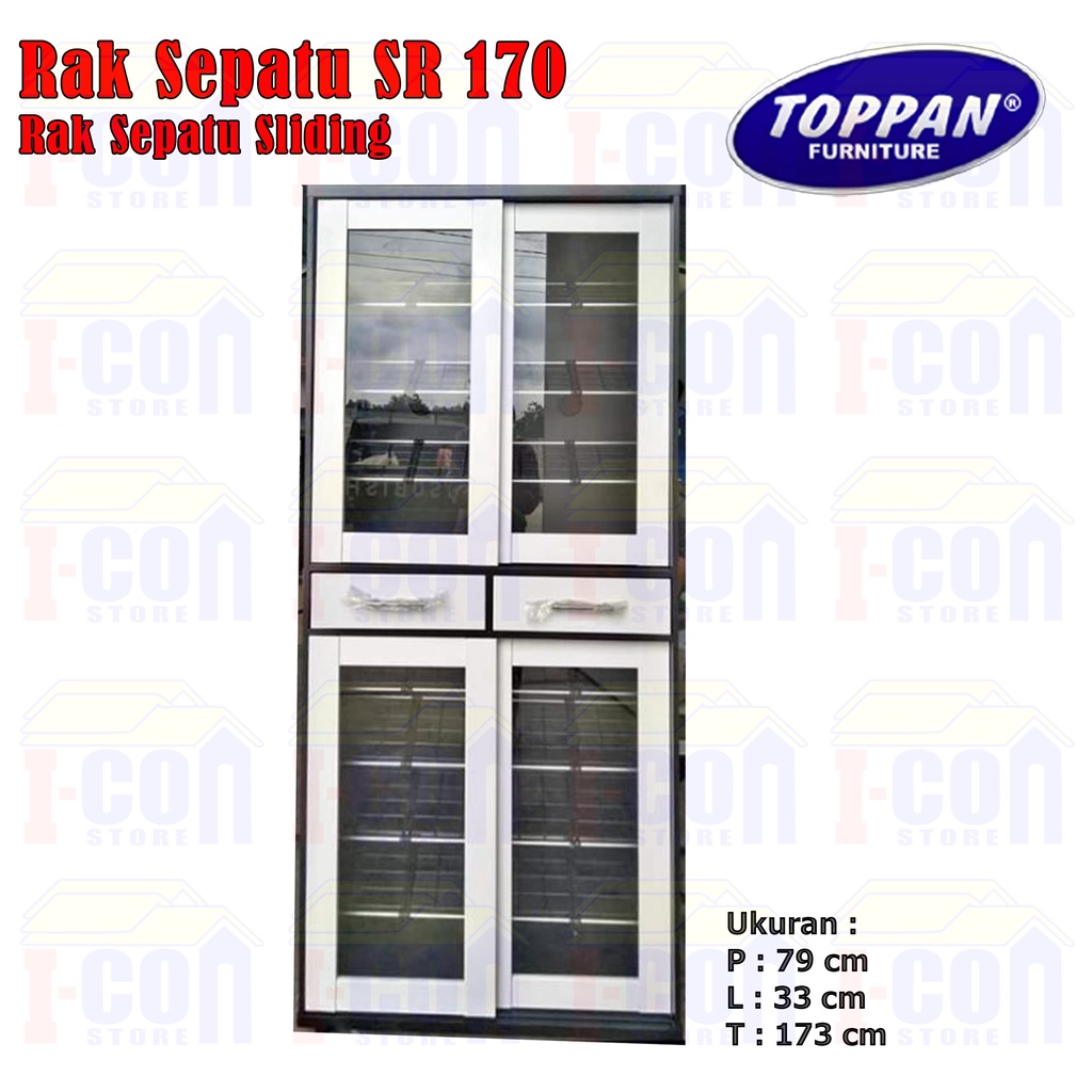 Jual Rak Sepatu Sliding, Lemari Sepatu 2 tingkat Toppan SR 170 Shoe Cabinet | Shopee Indonesia