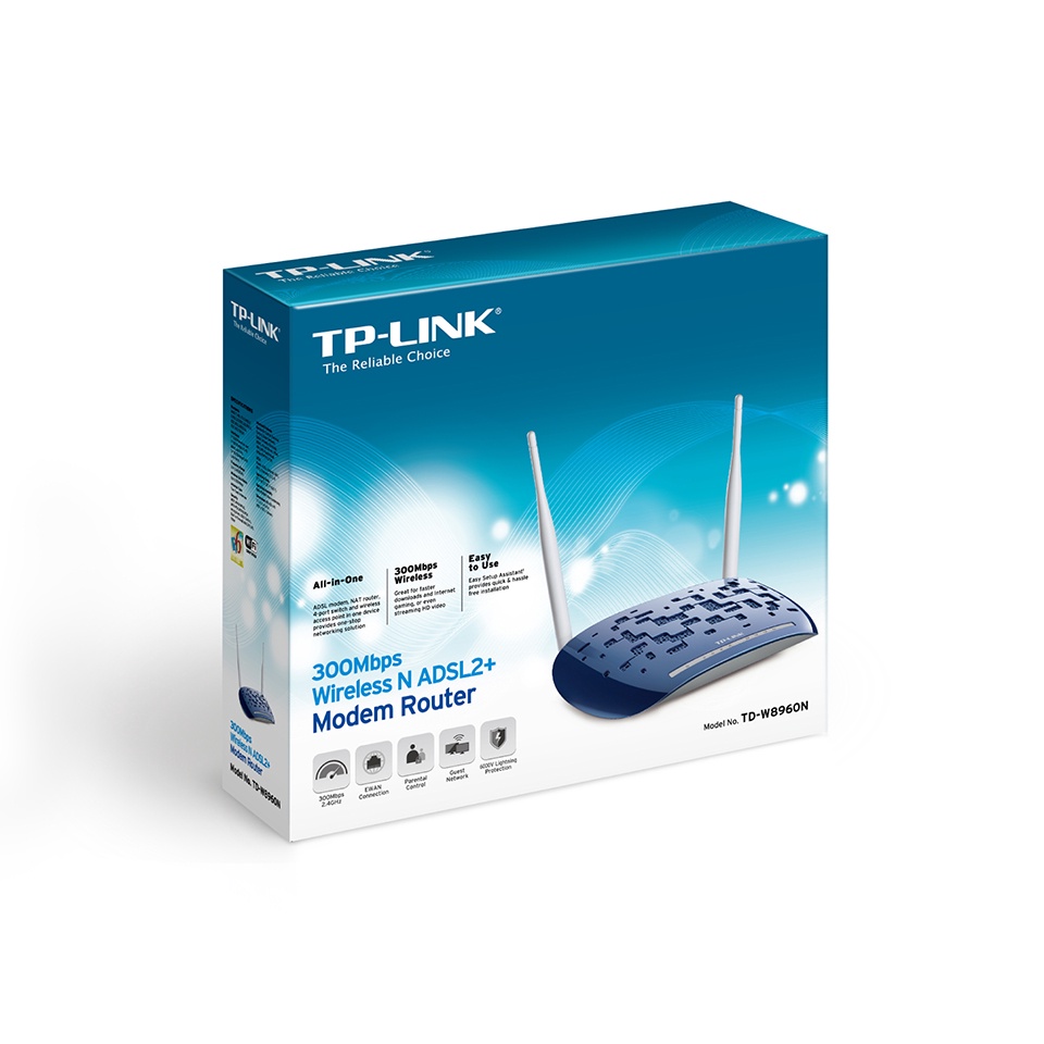 Jual TP-Link DSL Modem & Router TD-W8960N 300Mbps Wireless N ADSL2 ...