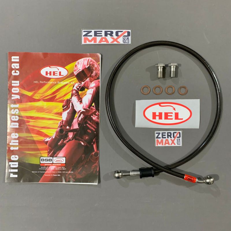 Jual Selang Rem HEL ORIGINAL 75cm 75 cm Black Carbon | Shopee Indonesia