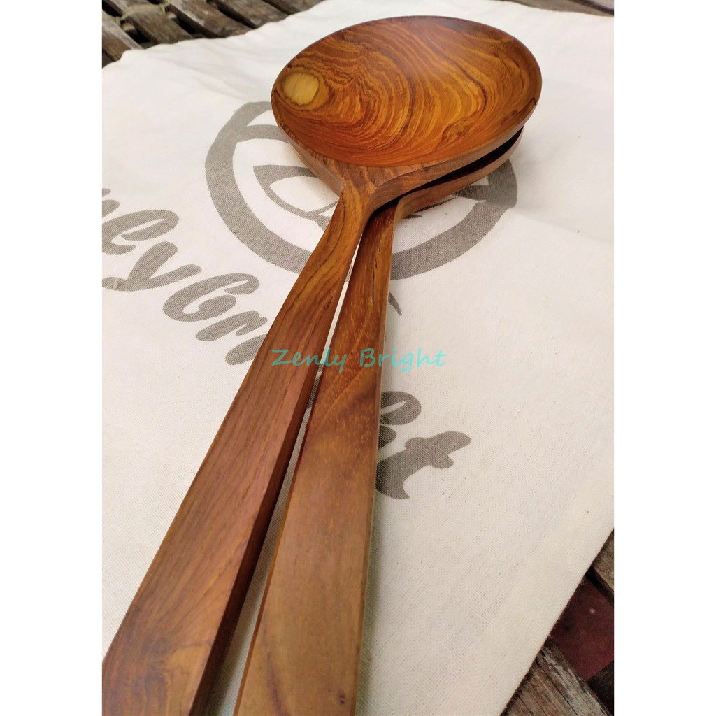Jual Sendok Sayur 33cm | Sendok Kayu | wooden spoon | Shopee Indonesia