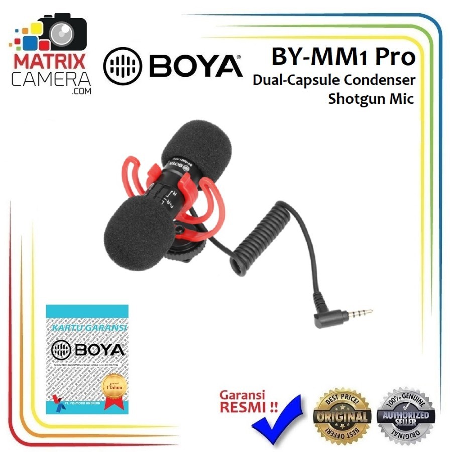 Jual BOYA BY-MM1 PRO Dual Capsule Condenser Shotgun Mic Microphone | Shopee Indonesia
