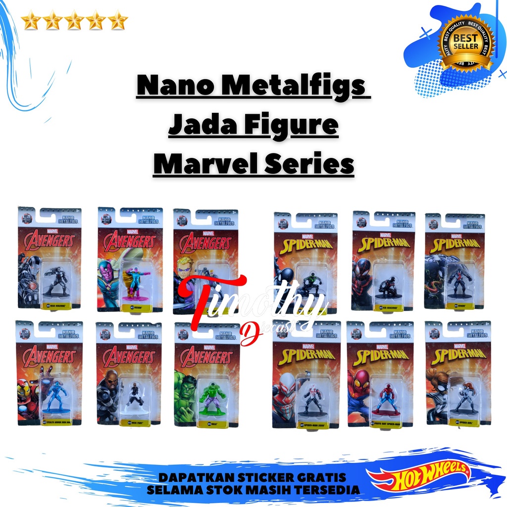 Jual Nano Metalfigs Jada Figure Marvel Series Spiderman Avenger ...