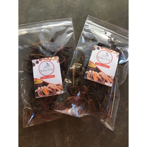 Jual BUNGA LAWANG PEKAK KERING STAR ANISE PREMIUM ISI 50 GRAM BUMBU ...
