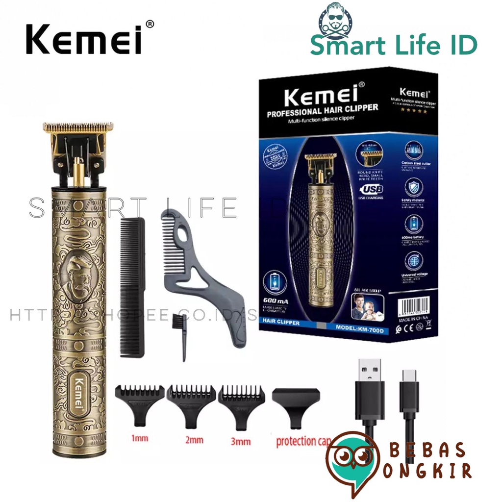 Jual Kemei Alat Cukur Rambut KM 700 D Hair Clipper Professional Barber Trimmer Elektrik Cukuran ...