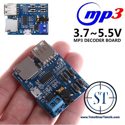 Jual Kit Module Decoder Amplifier Board MP3 Player Output to Headphone ...