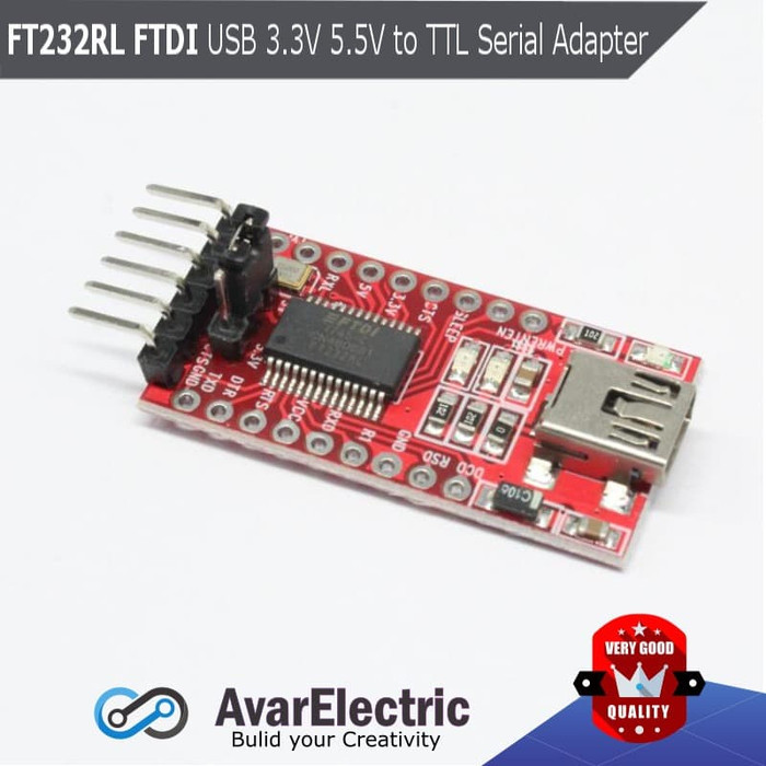Jual FT232RL FTDI USB to TTL SERIAL UART 3.3V 5V FT232 FT 232 | Shopee ...