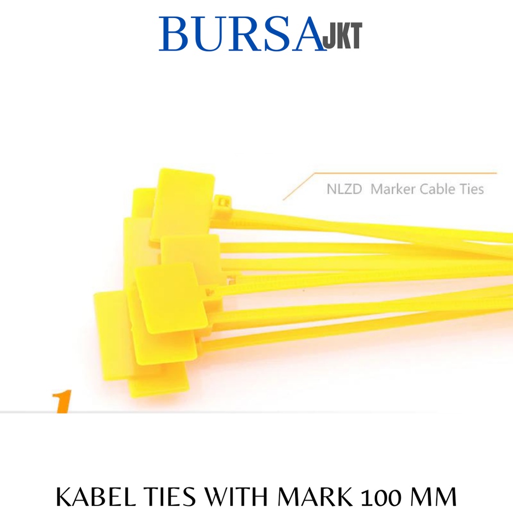 Jual KABEL TIES TIE MARKING PENGIKAT KABEL DENGAN TAG 100 MM | Shopee ...