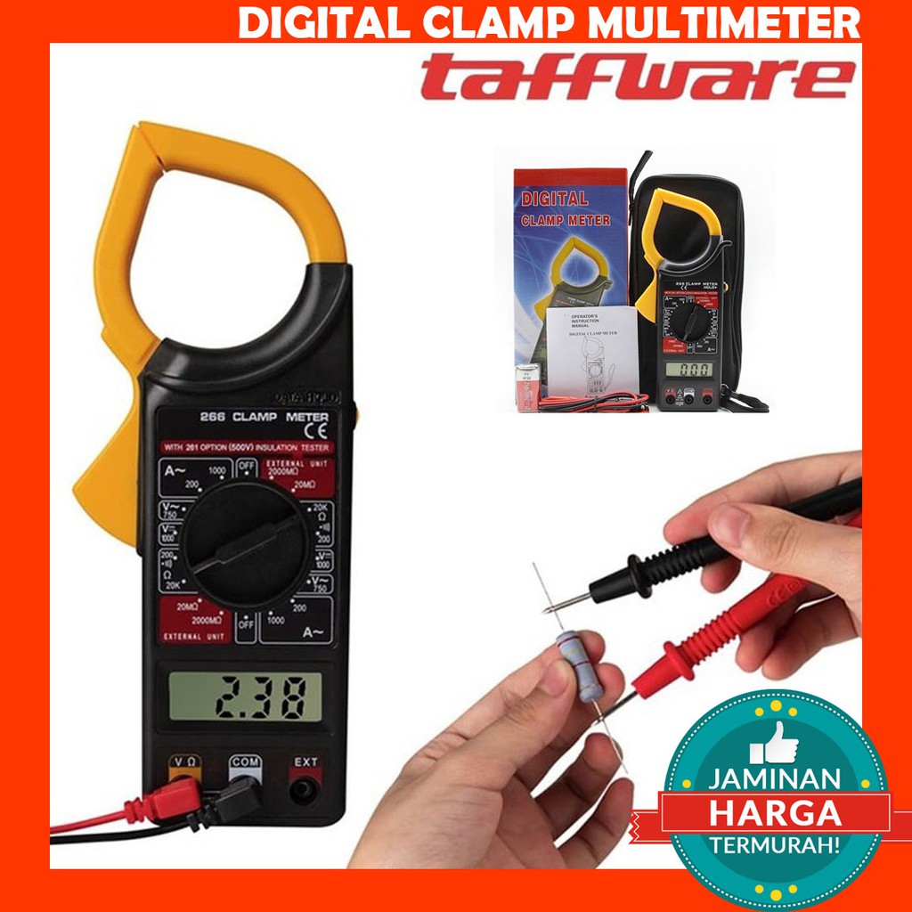 Jual Digital Clamp Multimeter Tang Ampere Meter Tester Taffware ...