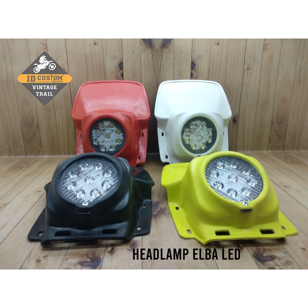 Jual HEADLAMP ELBA LED/HOLOGEN/BATOK TRAIL VINTAGE UNIVERSAL | Shopee Indonesia