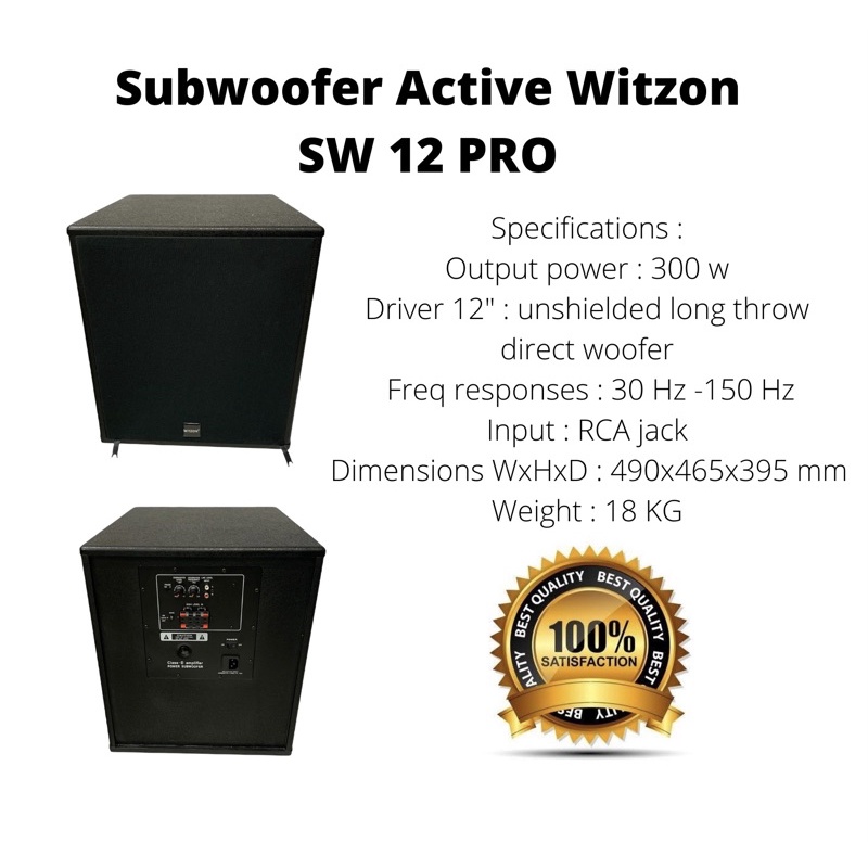 Jual subwoofer aktif witzon sw 12 pro . subwoofer witzon 12 inch aktif ...