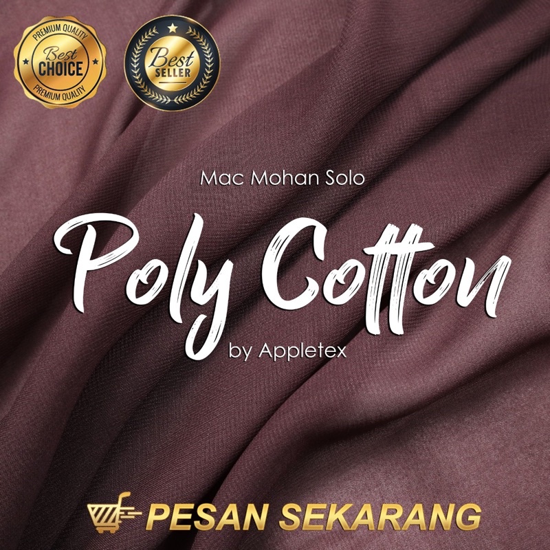 Jual [BACA DESKRIPSI] KAIN HIJAB POLYCOTTON BY APPLETEX DOUBLE HYCOUNT ...