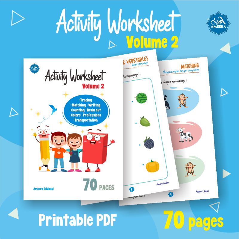 Jual Bentuk Pdf Activity Worksheet Volume 2 Lembar Aktifitas Anak