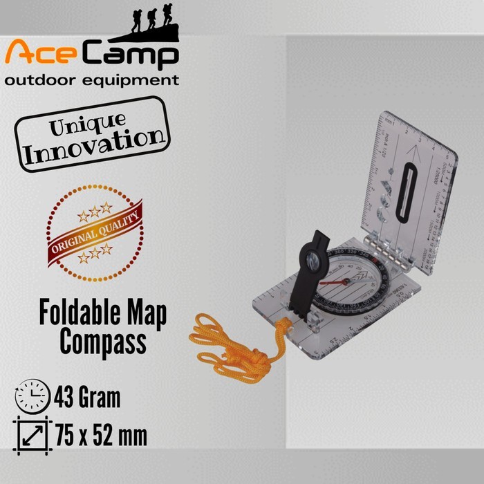 Jual AceCamp Foldable Map Compass 3113 Peta Kompas Lipat 3113 | Shopee ...