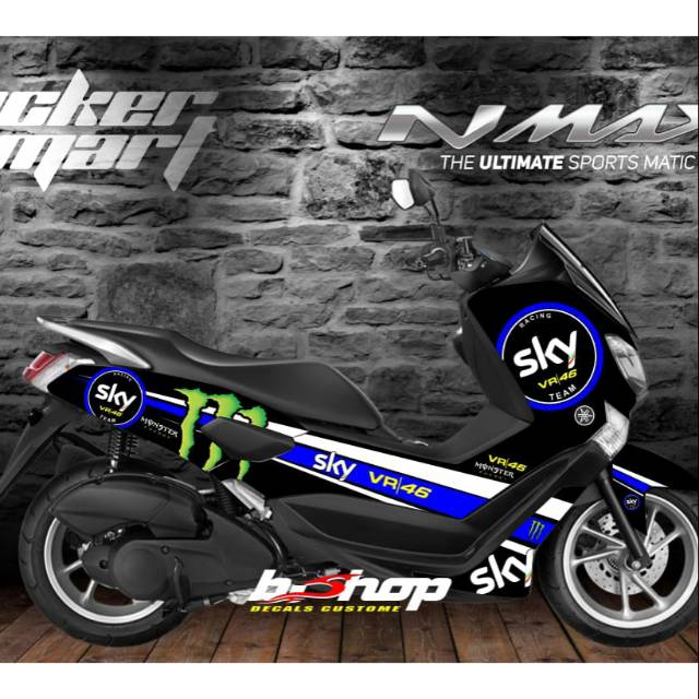 Jual Decal Nmax Sky stiker full nutup body biru 169 | Shopee Indonesia