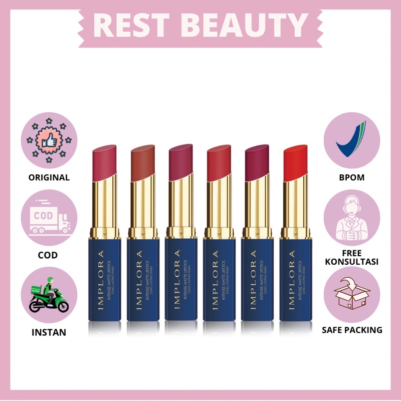 Jual IMPLORA - Implora Intense Matte Lipstick Long Lasting BPOM ...