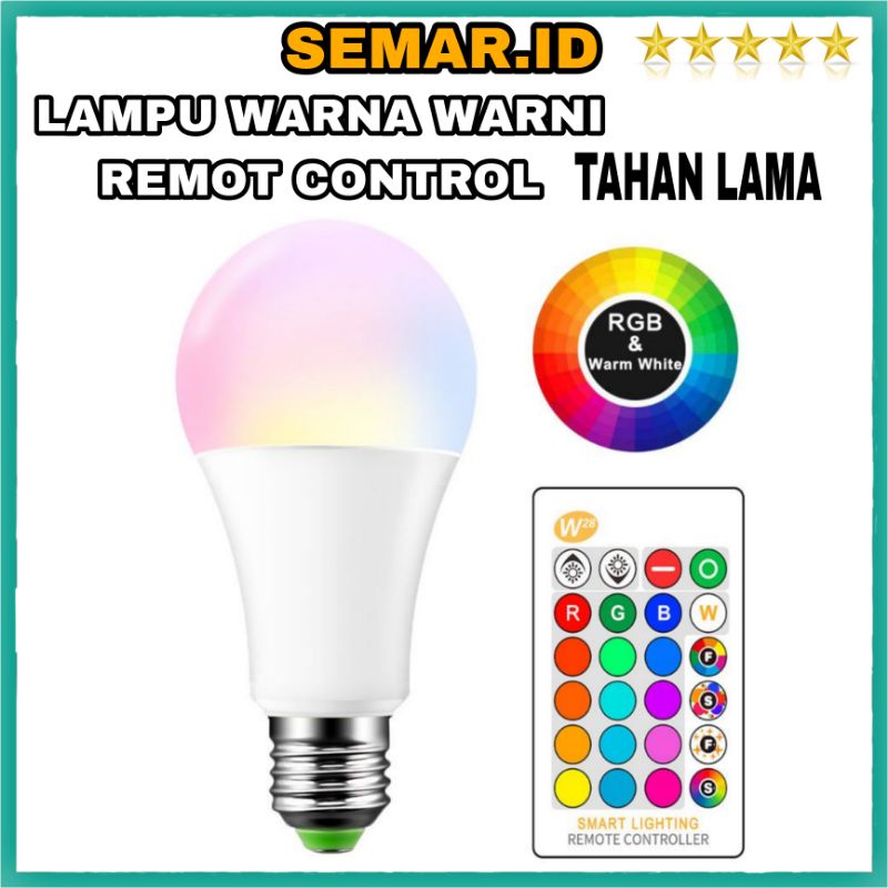 Jual Lampu Bohlam RGB Warna Warni 16 LED Bahan ABS Anti Pecah free ...