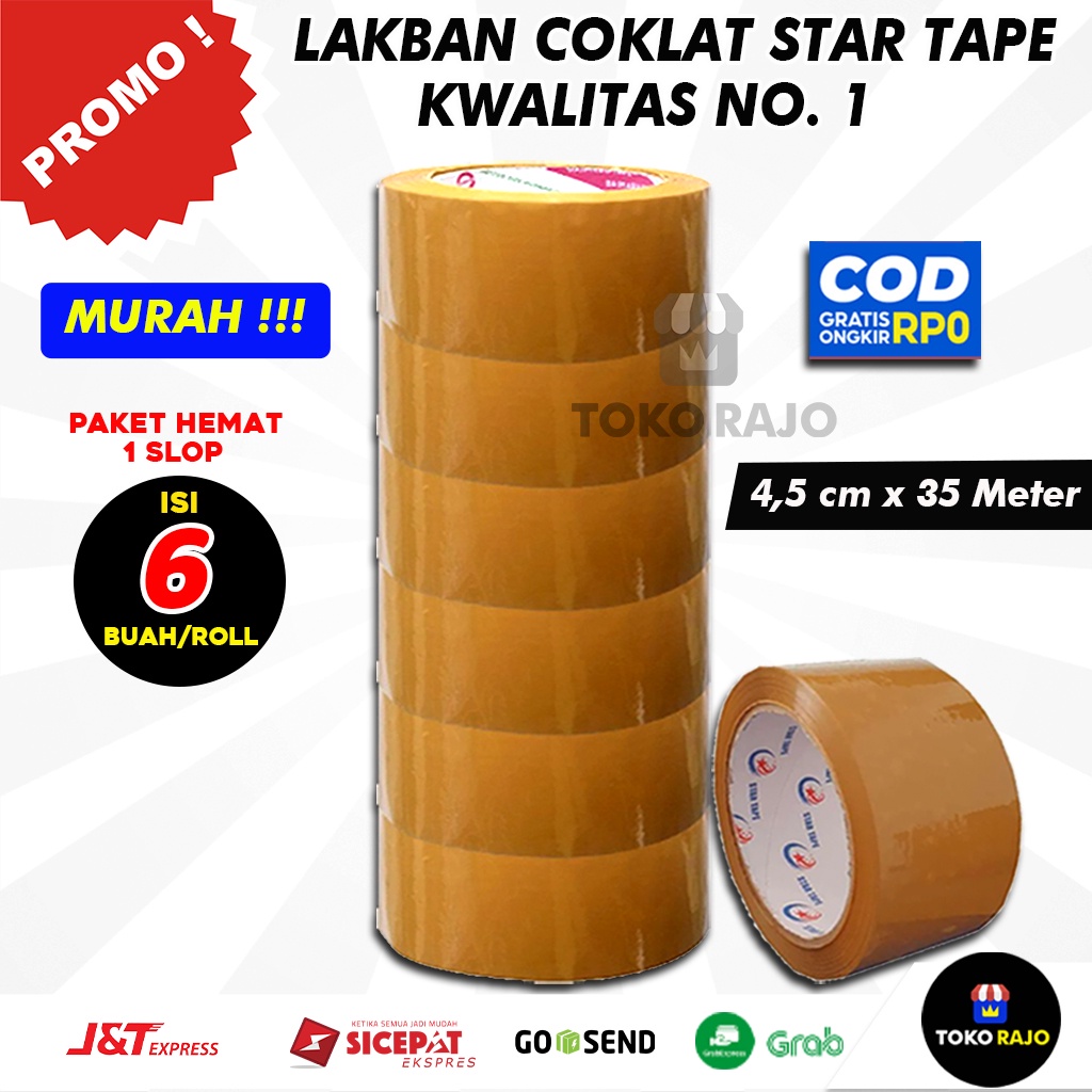 Jual Lakban Coklat Lakban Bening Lakban Murah Ukuran 2 inch 4,5 cm x 35 ...