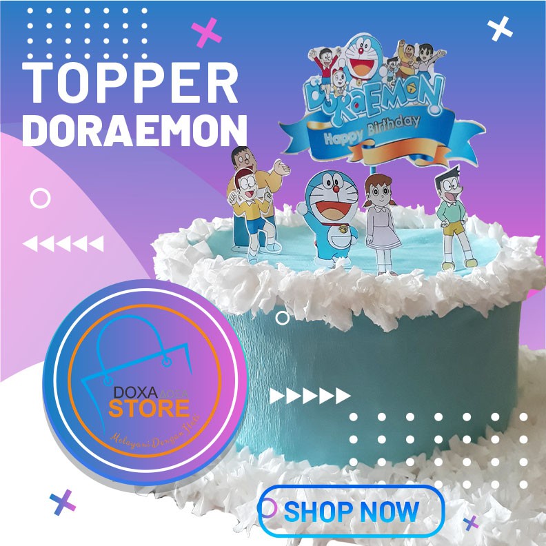 Jual Topper Custom Happy Birthday DORAEMON 24 CM | Shopee Indonesia