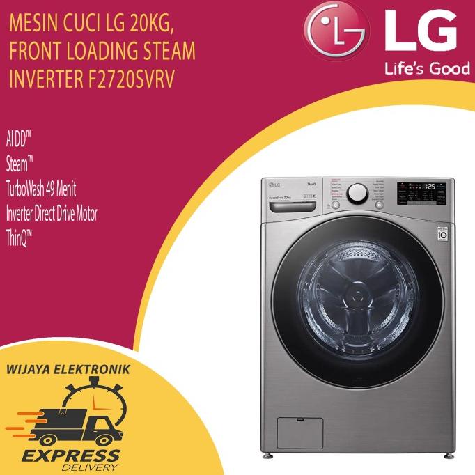 Jual Mesin Cuci Lg 20Kg, Front Loading Dengan Steam - Inverter F2720Svrv Terbaru | Shopee Indonesia