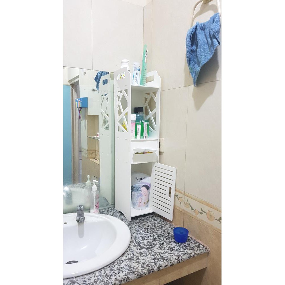 Jual Liw7 Rak Lemari Kabinet Penyimpanan Barang Di Kamar Mandi Tahan ...