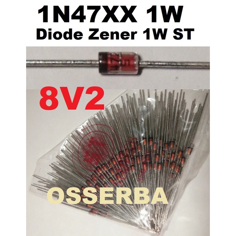 Jual Dioda Zener 1W 5V1 5V6 6V2 6V8 7V5 8V2 1N4733A 1N4734A 1N4735A 1N4736A 1N4737A 1N4738A DO ...