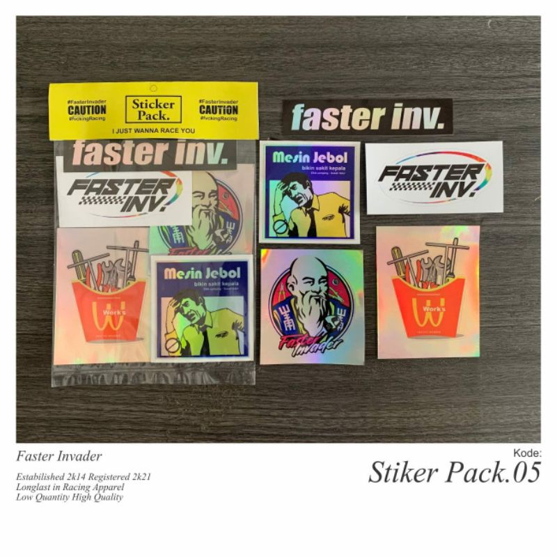 Jual Sticker pack faster invader | Shopee Indonesia