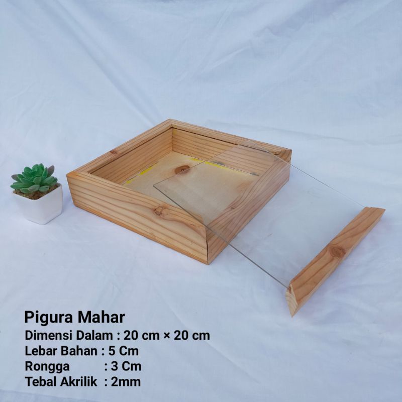 Jual Pigura mahar bingkai mahar kotak mahar 20x20 sliding akrilik ...