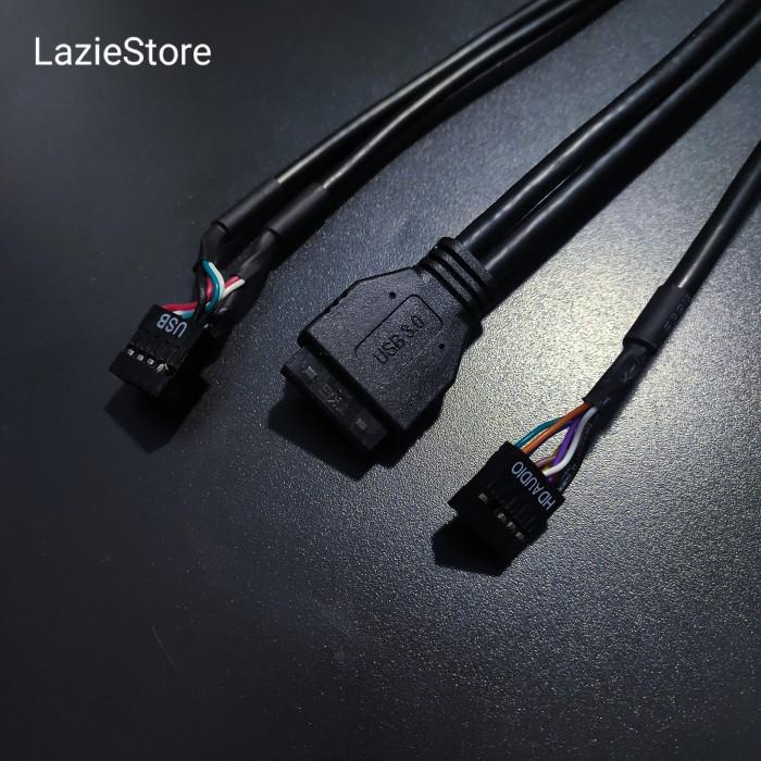 Jual Kabel Front Panel 2 Usb 3.0 + Usb 2.0 + Port Hd Audio Casing Pc ...