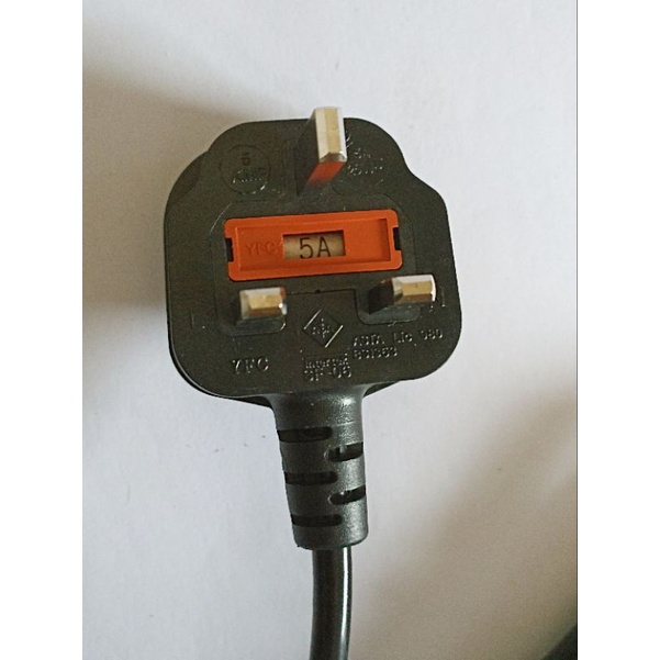 Jual Kabel Power 3 Pin Tipe Internasional 5A Fused | Shopee Indonesia