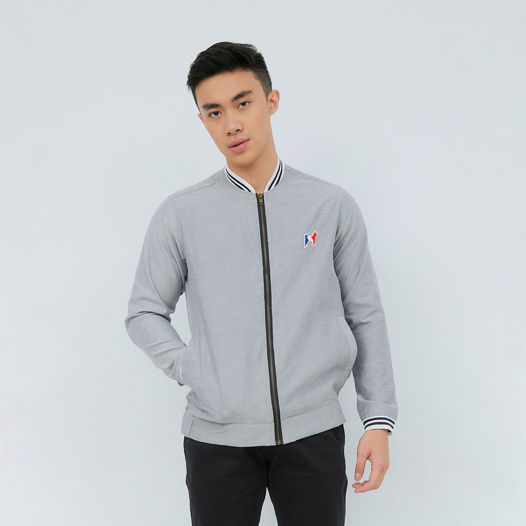Jual MON AKITA - Haku Jacket Grey - Jaket Pria Abu-Abu | Shopee Indonesia