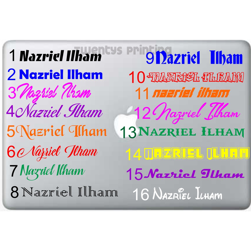 Jual STIKER NAMA STICKER CUSTOM STICKER KEREN | Shopee Indonesia