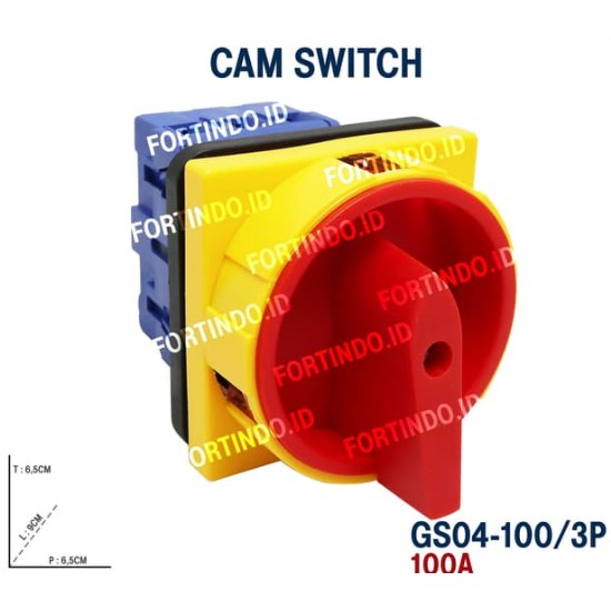 Jual Cam Switch GS04-100 3P 100A ON OFF MERK FORT Saklar Putar Change Over | Shopee Indonesia