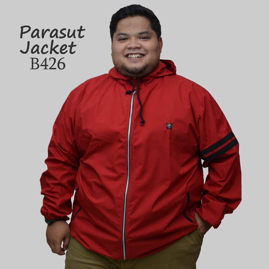 Jual JAKET RUN & RAIN Red (olahraga dan hujan) UKURAN BESAR - JUMBO ...
