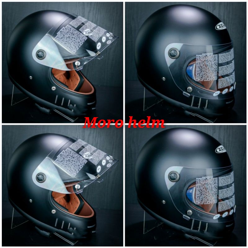 Jual helm zeus ZS816E vintage retro classic zs816e solid full face ...